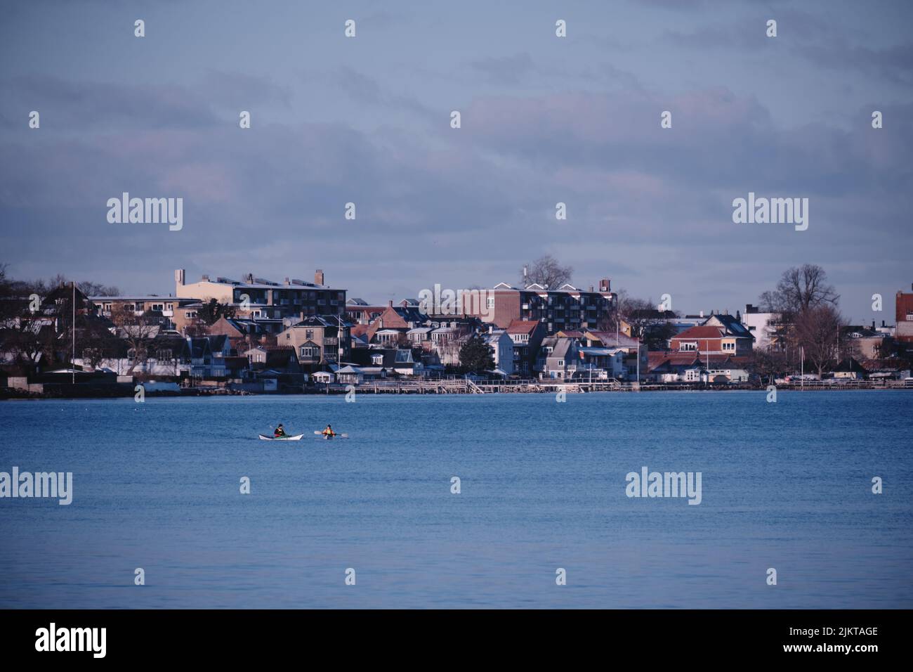 A boat rowing near Taarbaek Copenhagen Denmark Stock Photo - Alamy