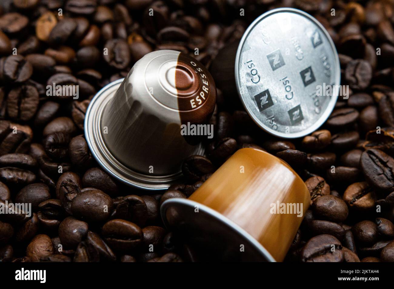 Nespresso coffee machine capsule drink Stock Photo - Alamy