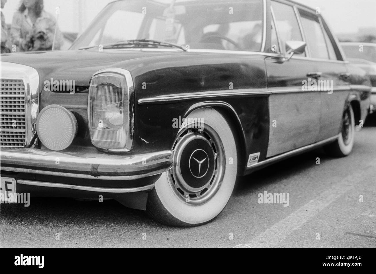 Classic luxury car custom stance style photo with old camera blakc and ...