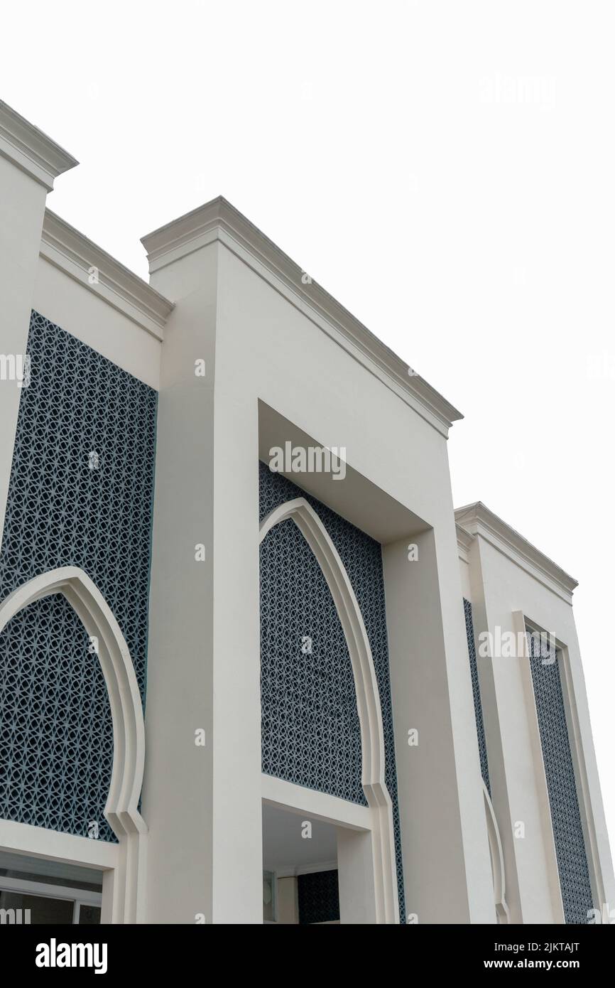 Minimalist Mosque Building Exterior With White Sky Stock Photo - Alamy