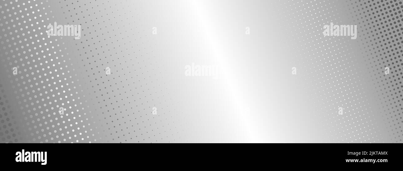 Abstract soft gray halftone texture on grey horizontal banner. Gray ...