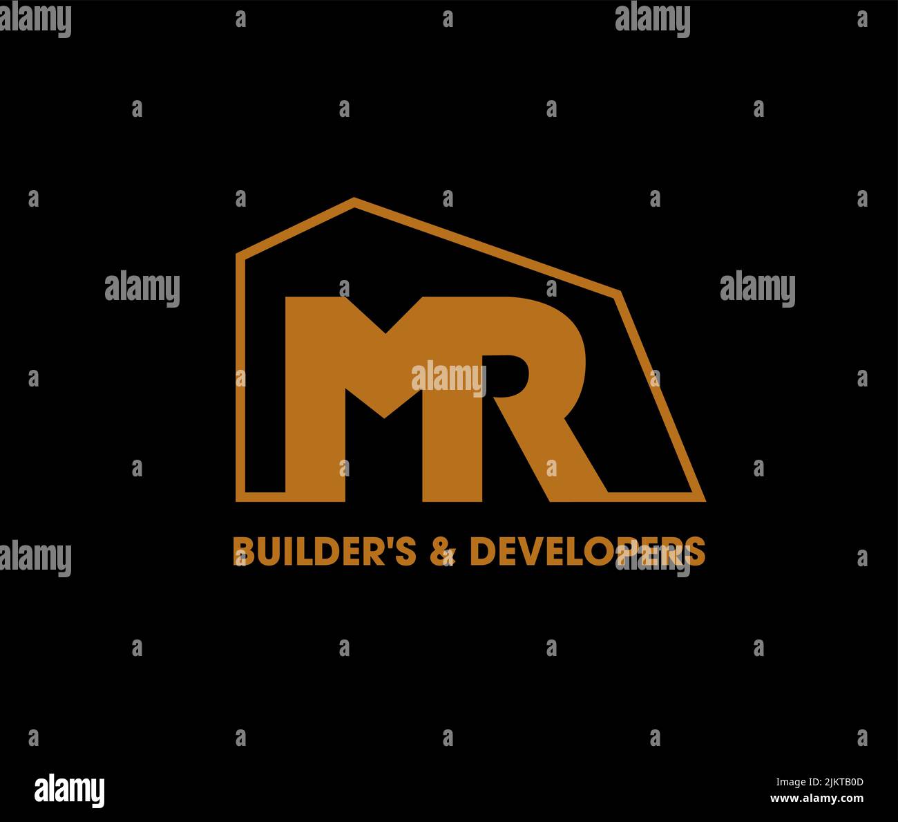 A builder's and developers company logo with the word MR Stock Vector ...
