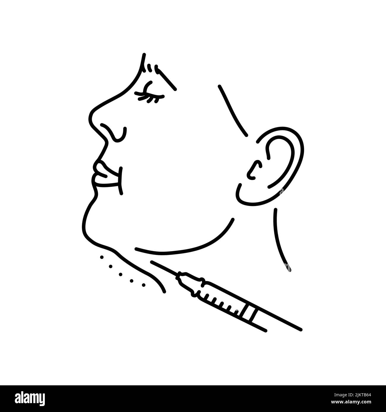 Lipolysis injections Stock Vector Images - Alamy