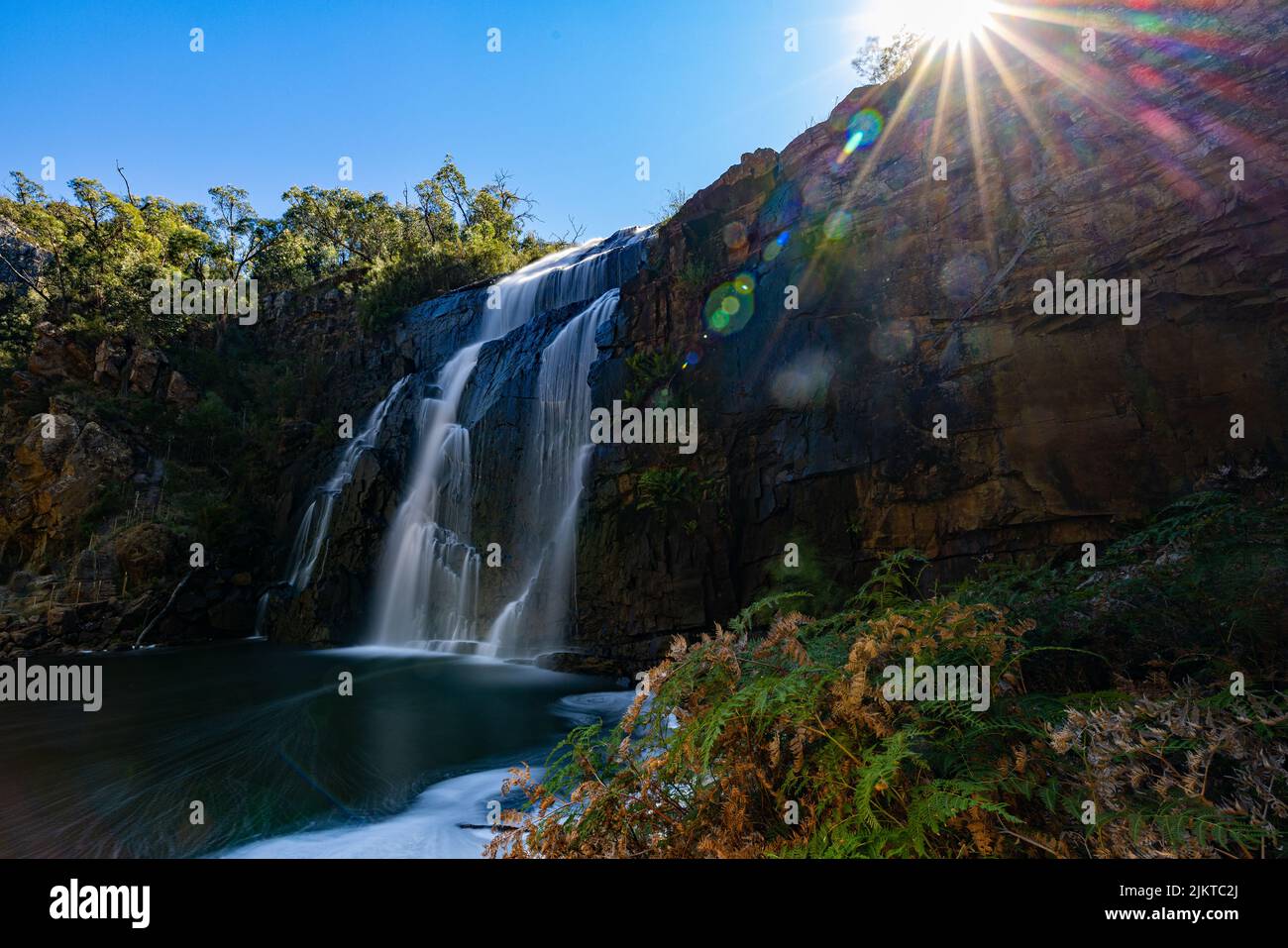 Mackenzie waterfall and Mackenzie River in Grampians National Park ...