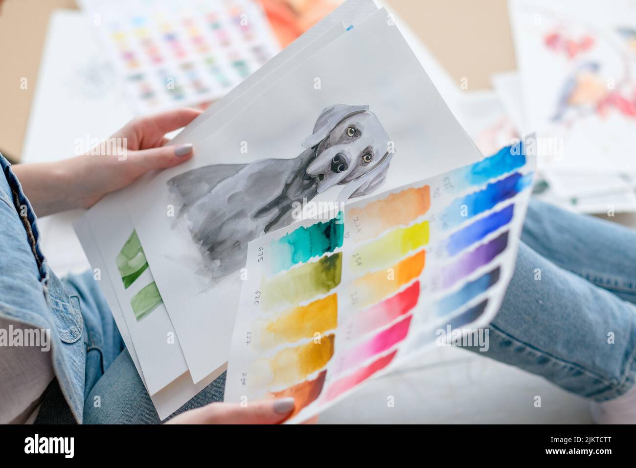 art lifestyle drawing self expression picture Stock Photo - Alamy