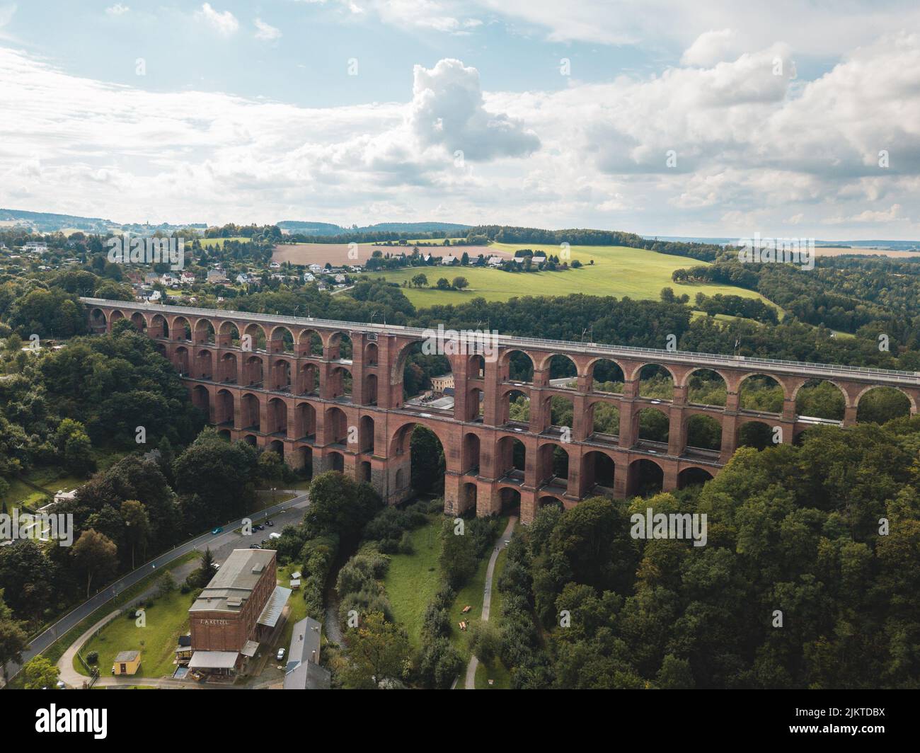 Aerial view of a famous bridge in Germany Stock Photo - Alamy