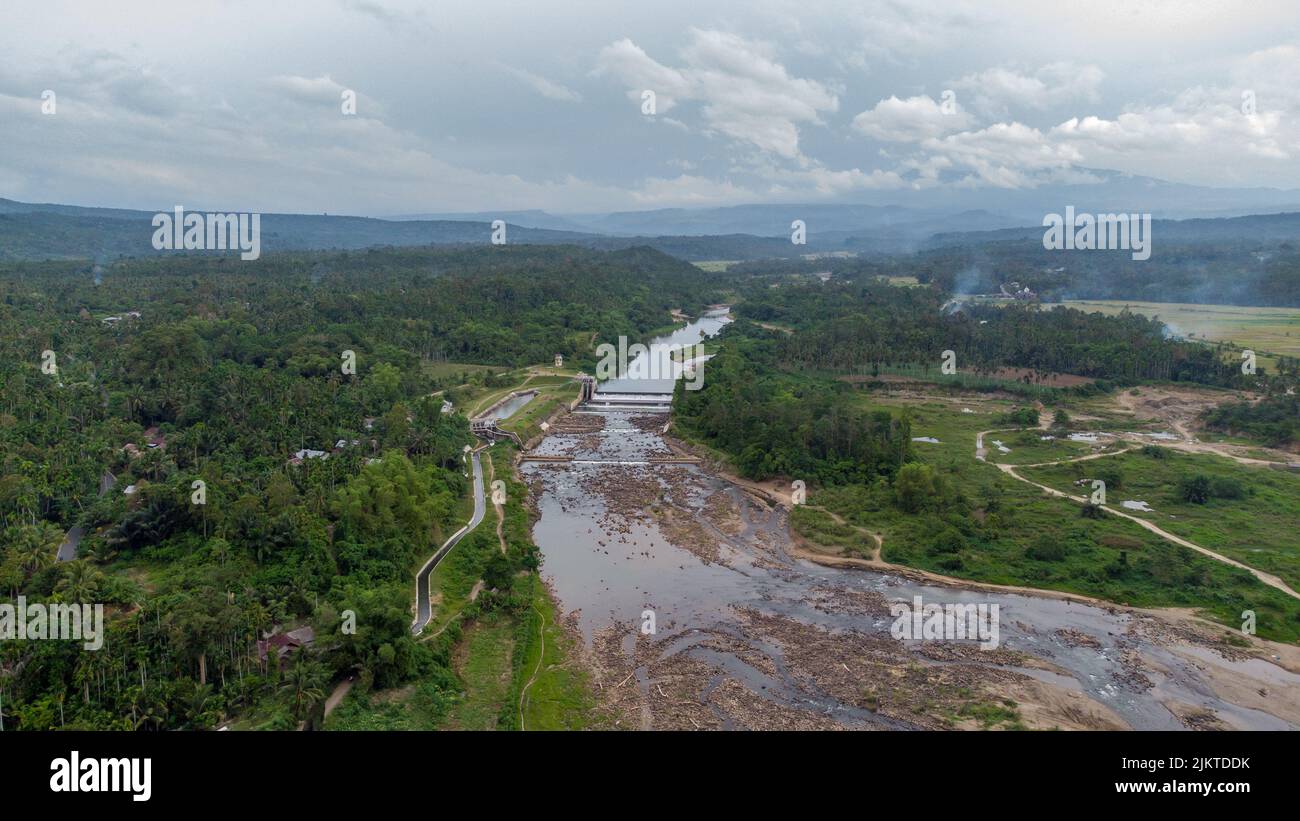 Aerial view of the Krueng Sawang dam, Aceh, Indonesia Stock Photo - Alamy