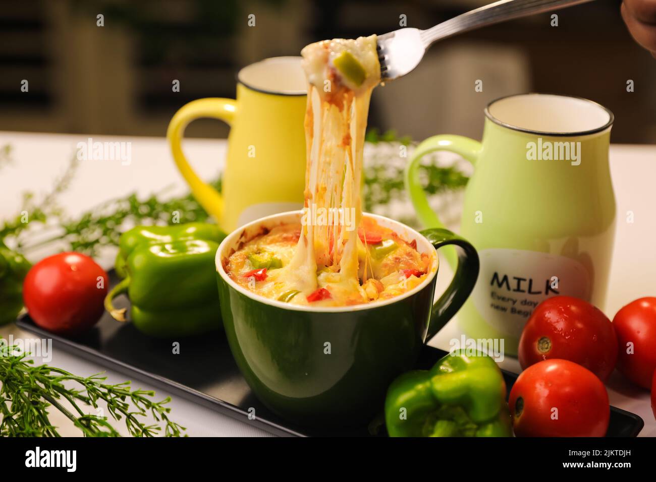 Stretchy cheese hi-res stock photography and images - Alamy