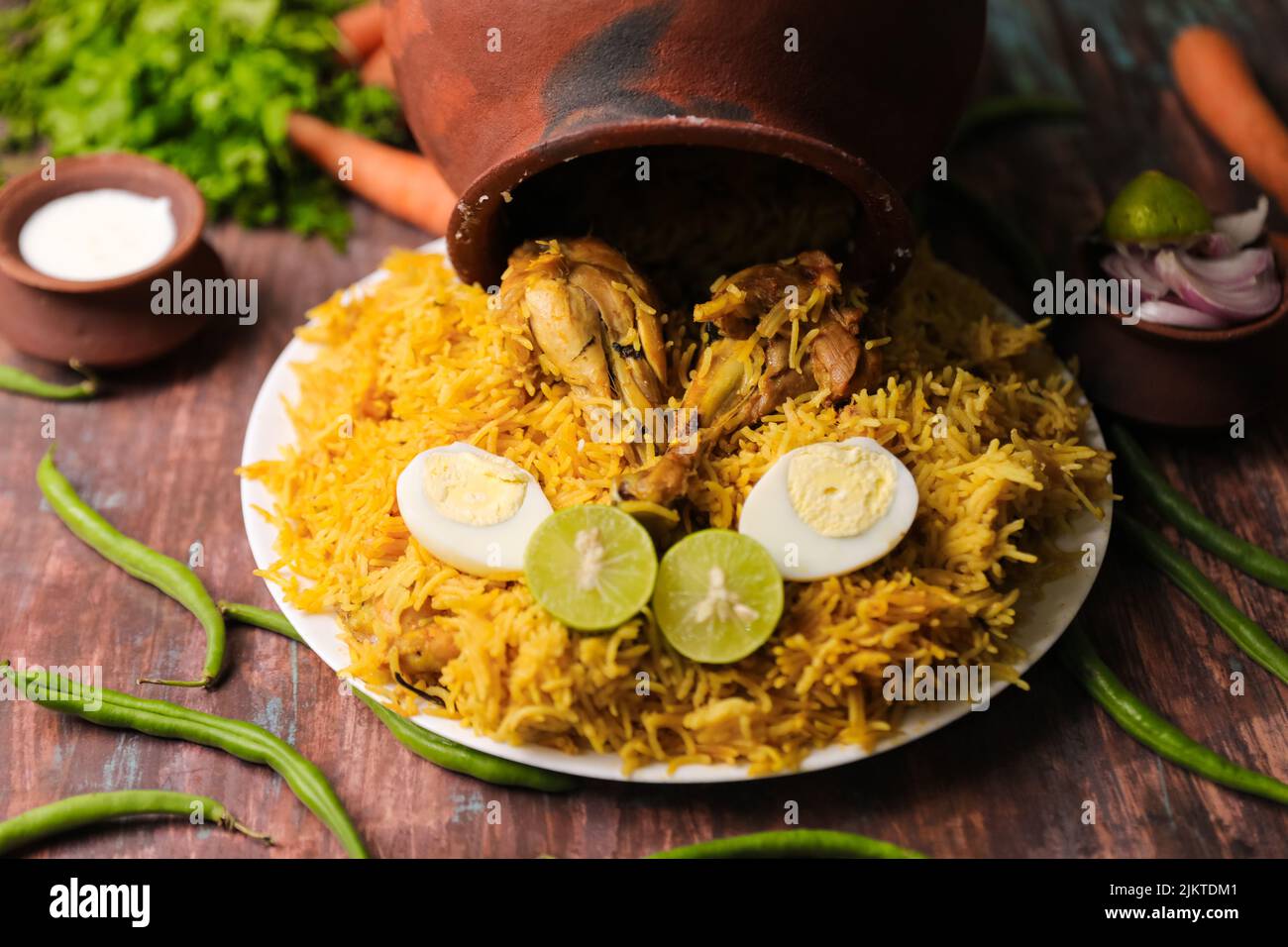 Chicken biryani plate hi-res stock photography and images - Alamy