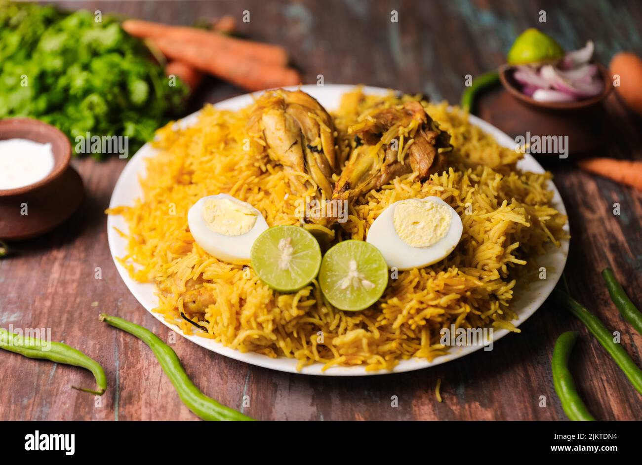 Indian Chicken Biryani Plate