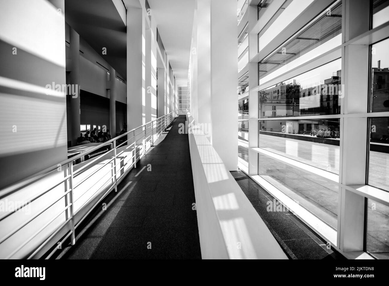 The beautiful grayscale modern Architectural interior shot Stock Photo ...