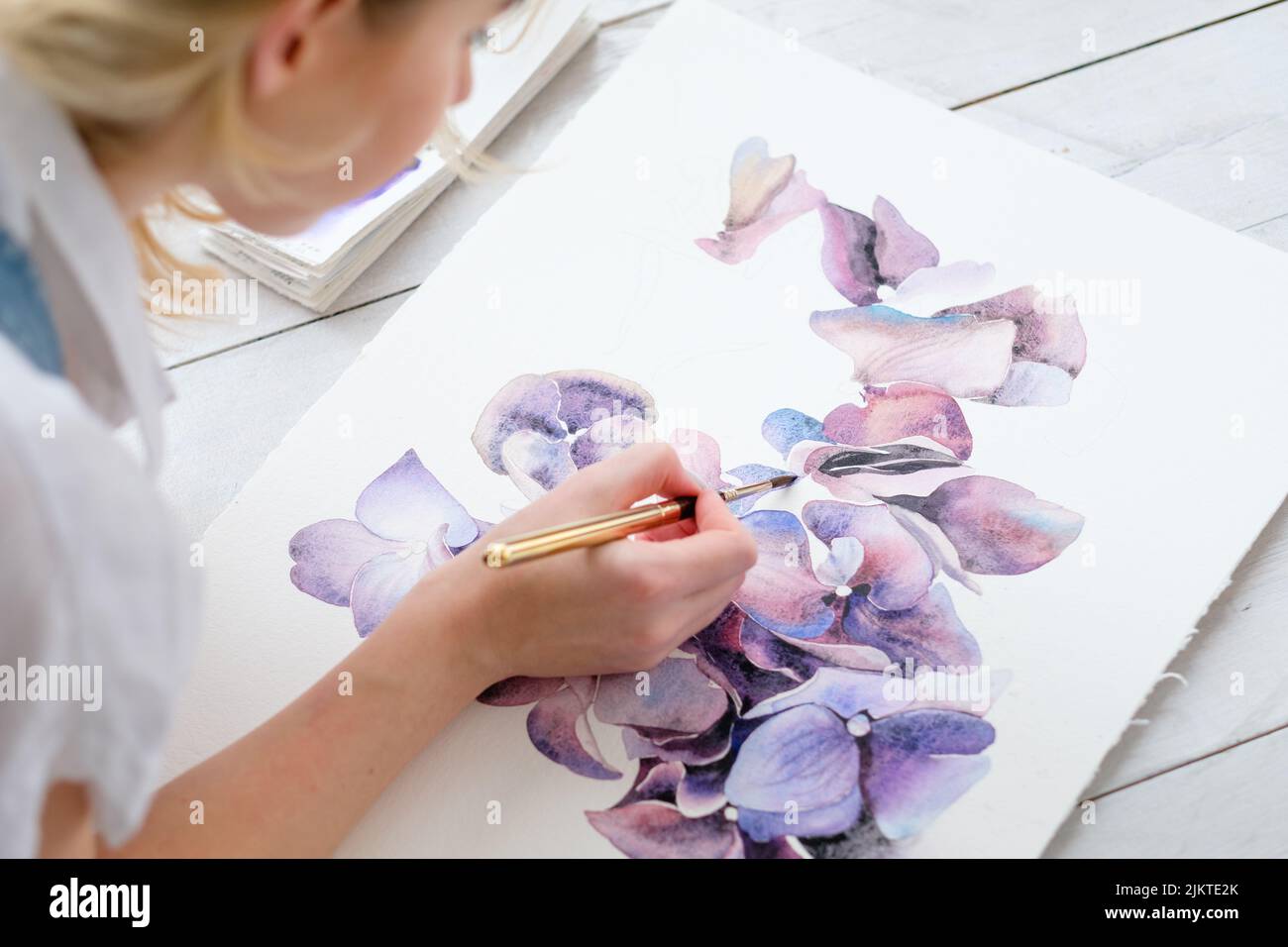 art painting creativity picture drawing flower Stock Photo - Alamy