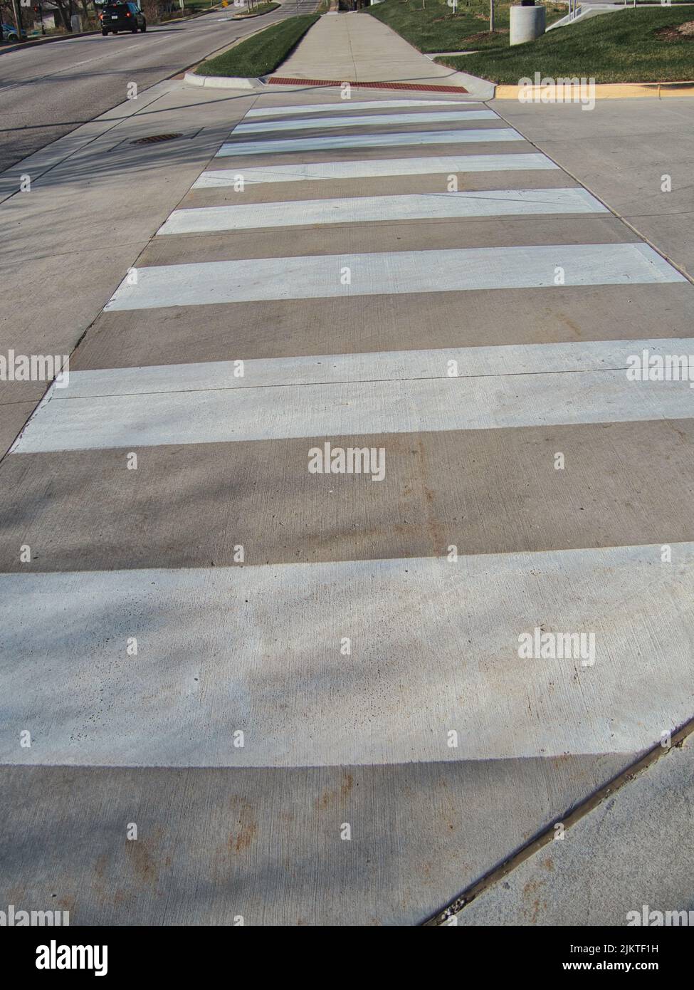 A vertical high angle view of the crosswalk at Johnson County ...