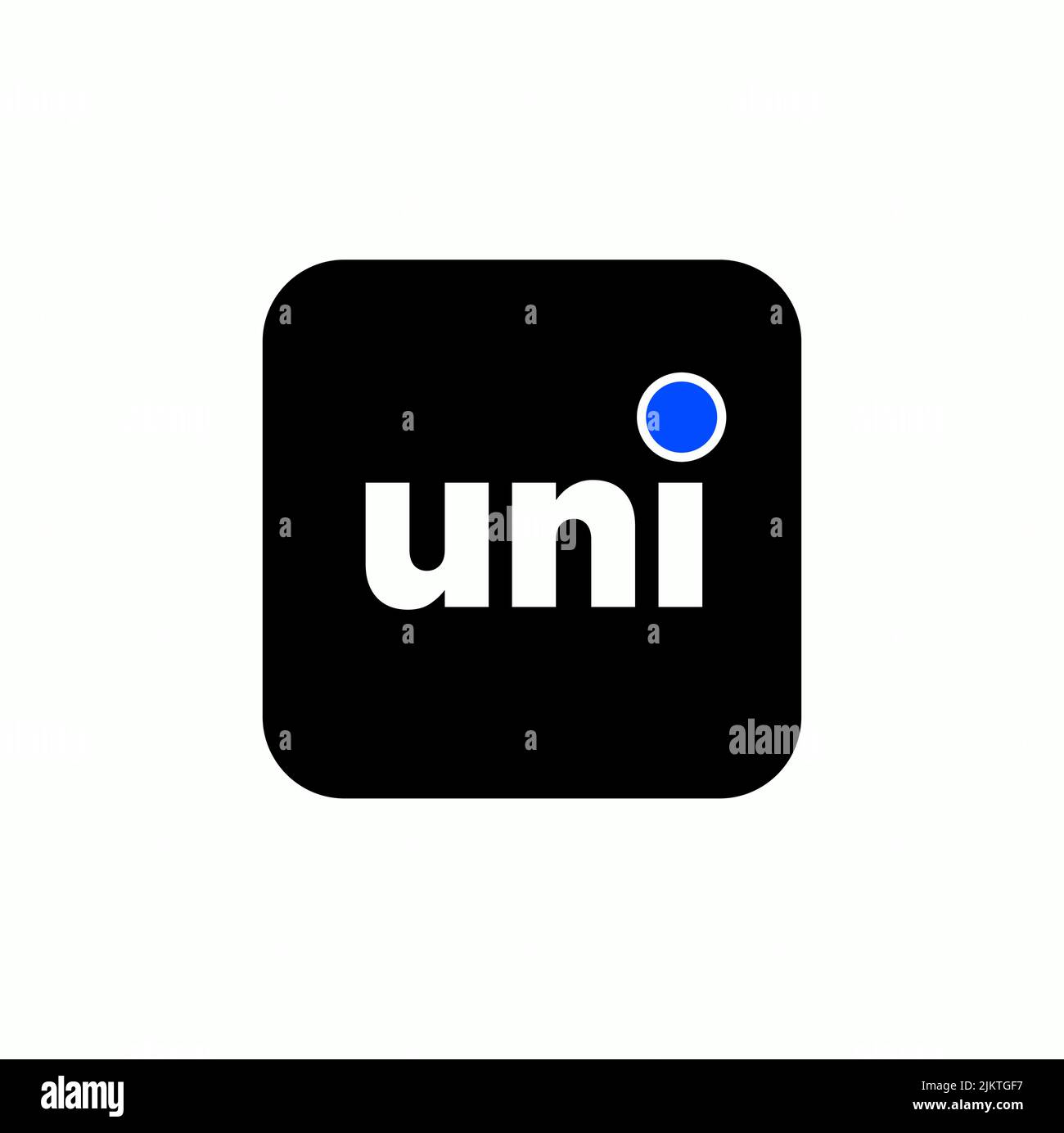 The word uni in the black square with the white background - beautiful ...