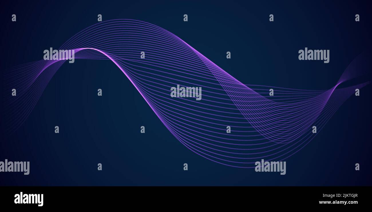Music wave. Abstract background. Curve lines shape. Modern technology ...