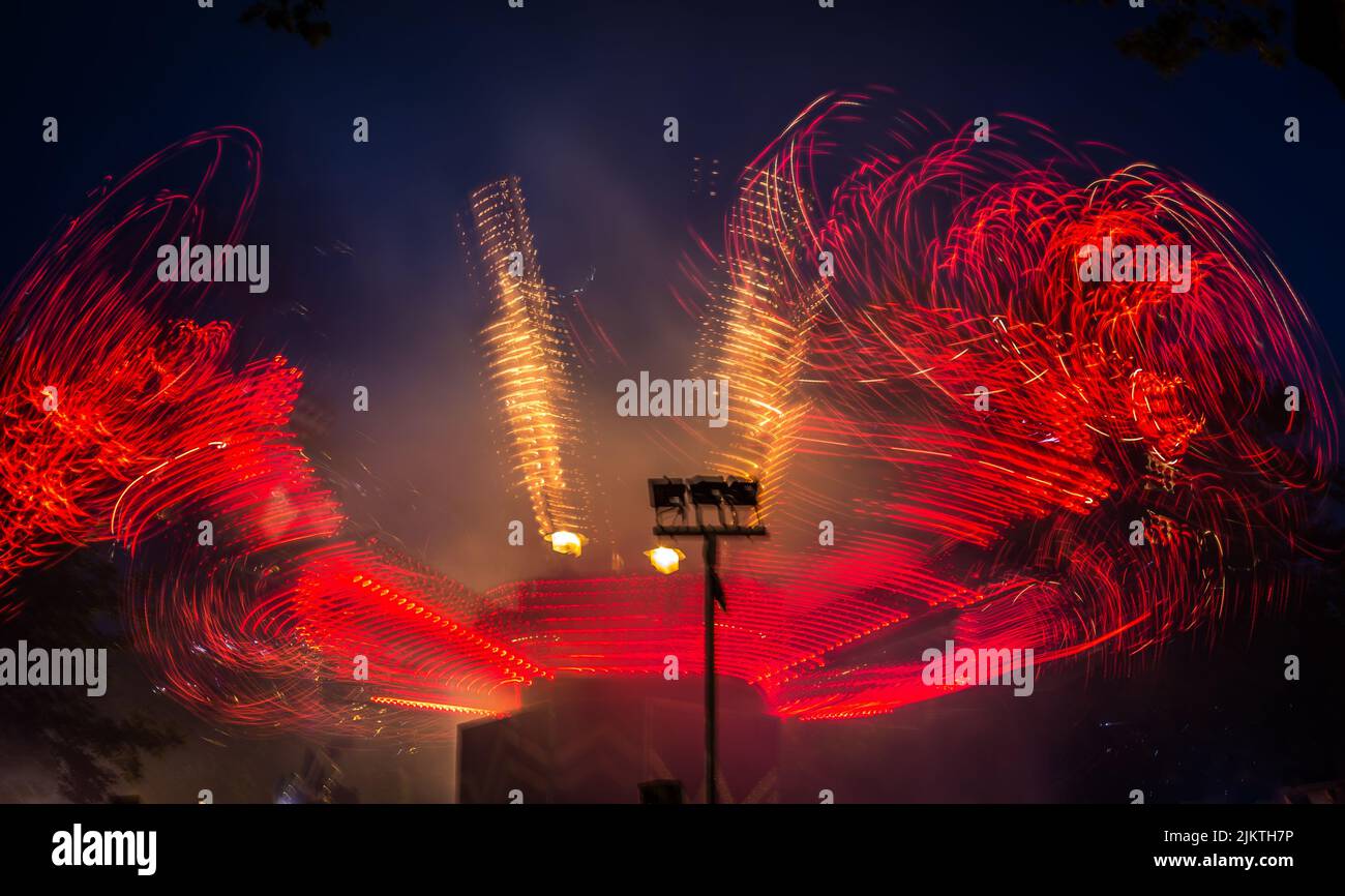 The light trace from the inferno that is the Evolution at St Giles Fair ...