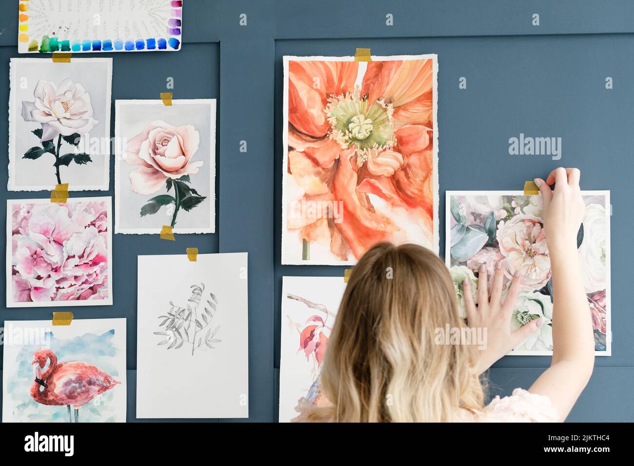 Painting hobby talent artist sticking hi-res stock photography and ...