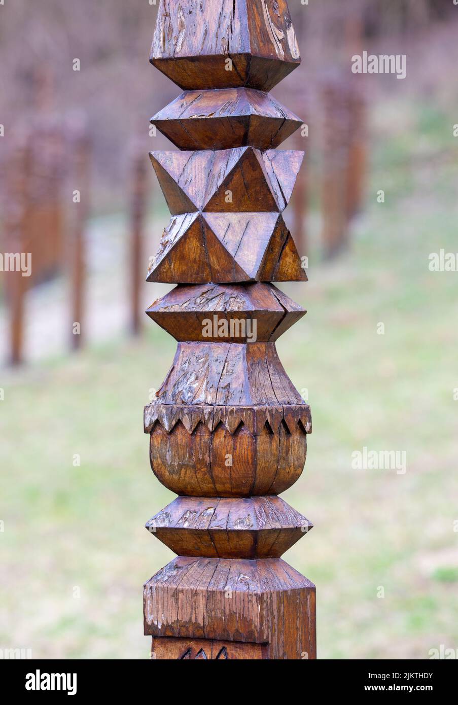 are traditional Hungarian funerary monuments Stock Photo - Alamy