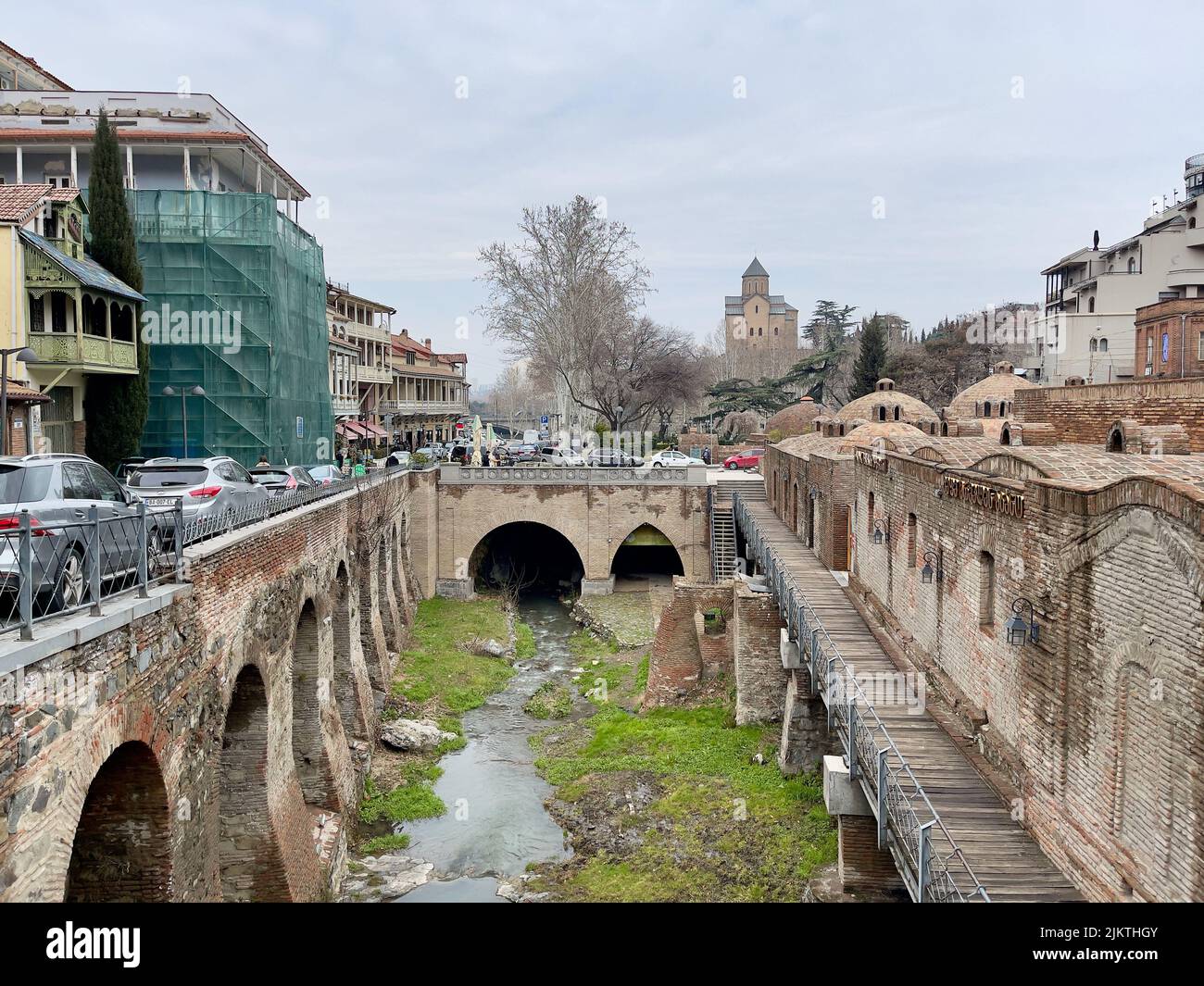The Sulfur Baths and Leghvtakhevi Canyon in Tbilisi, Georgia Stock ...