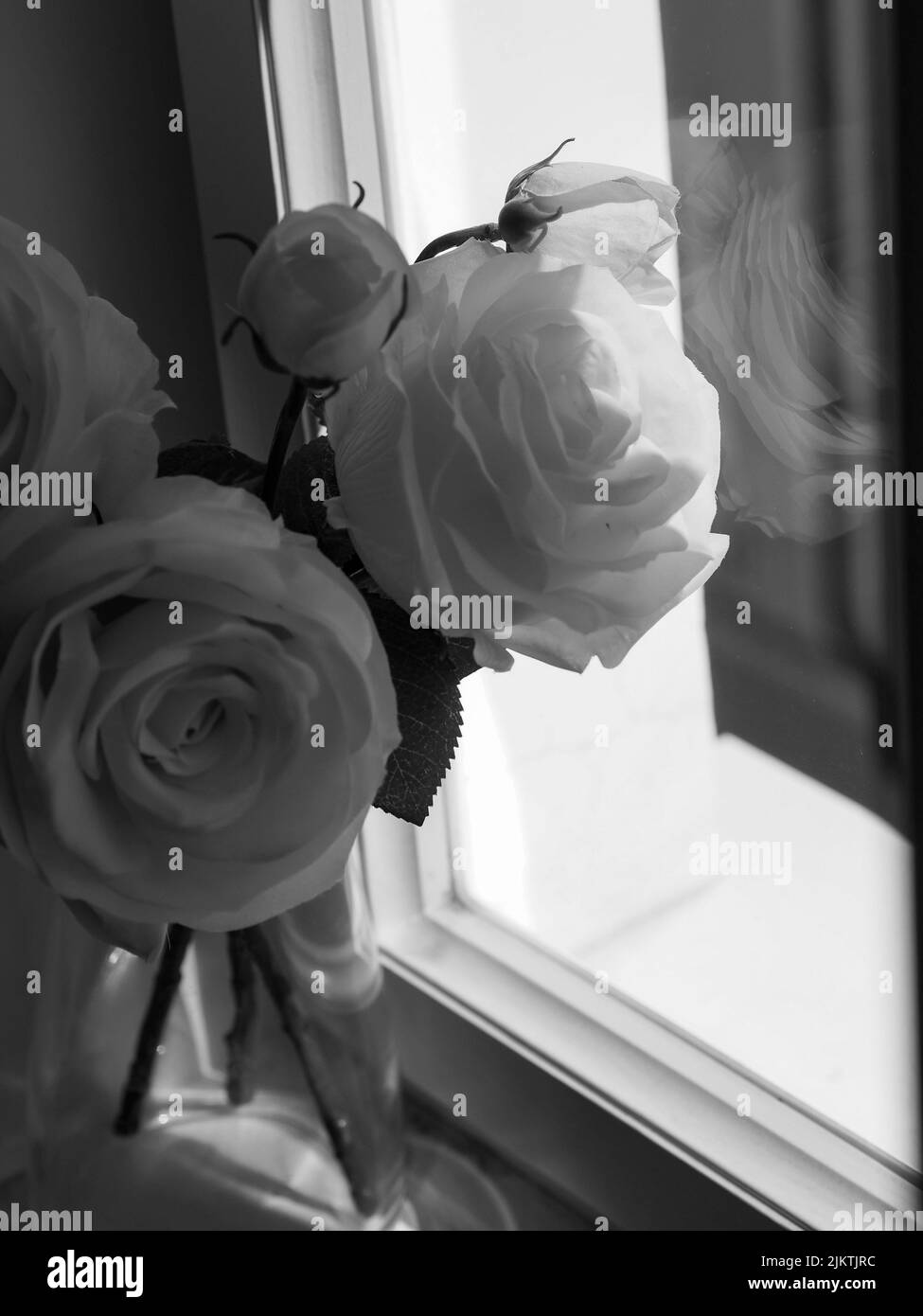 Room with roses Black and White Stock Photos & Images - Alamy