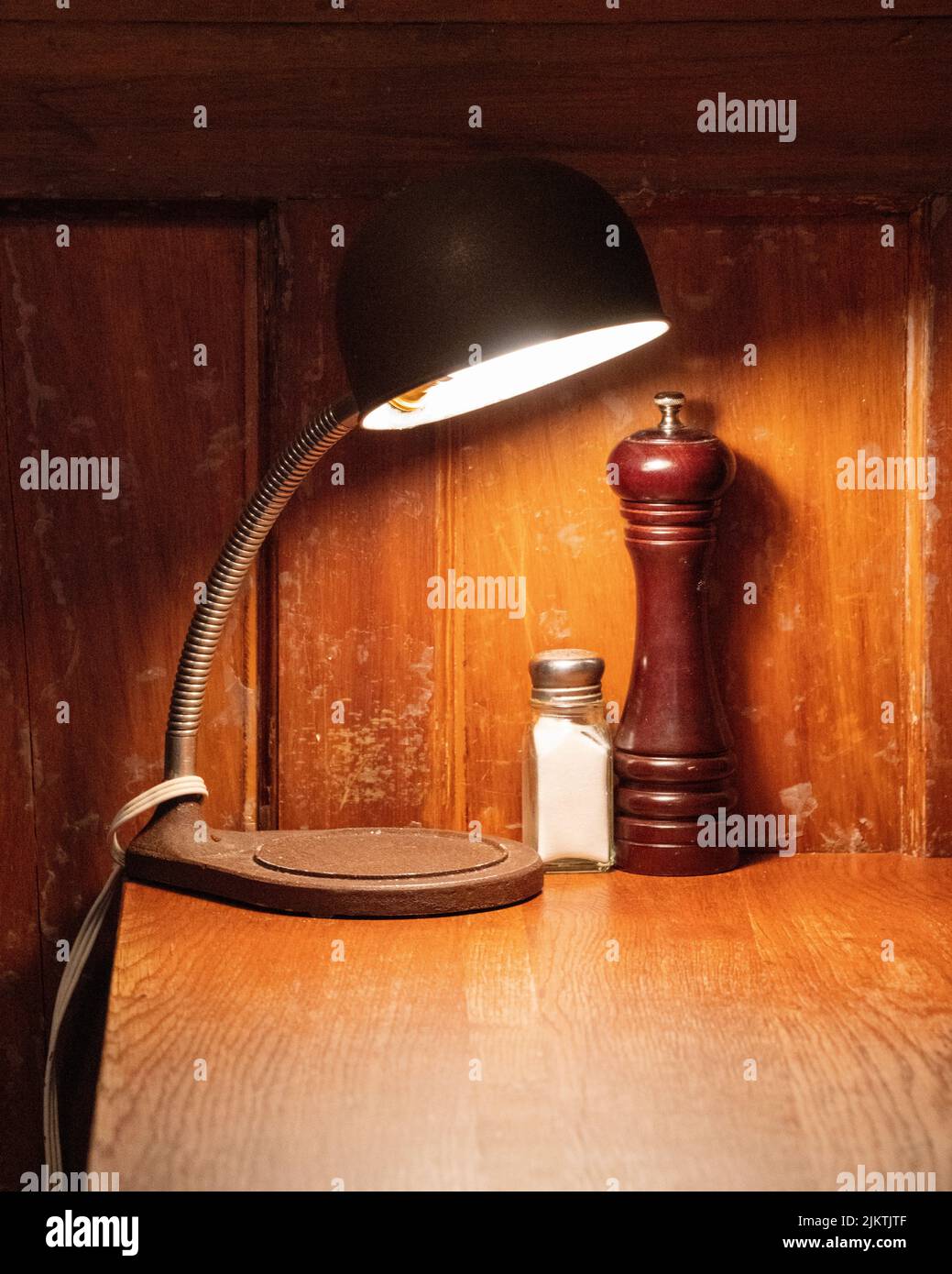 A vertical shot of a lamp in the Laboratory Bar Pub in Lincoln, New ...