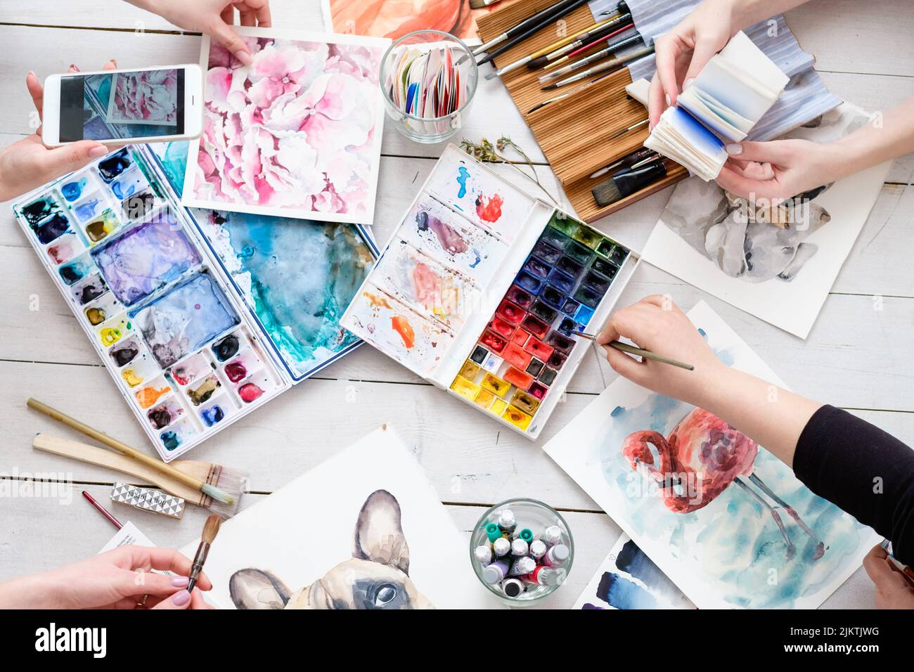 art painting inspiration drawing watercolor ink Stock Photo - Alamy