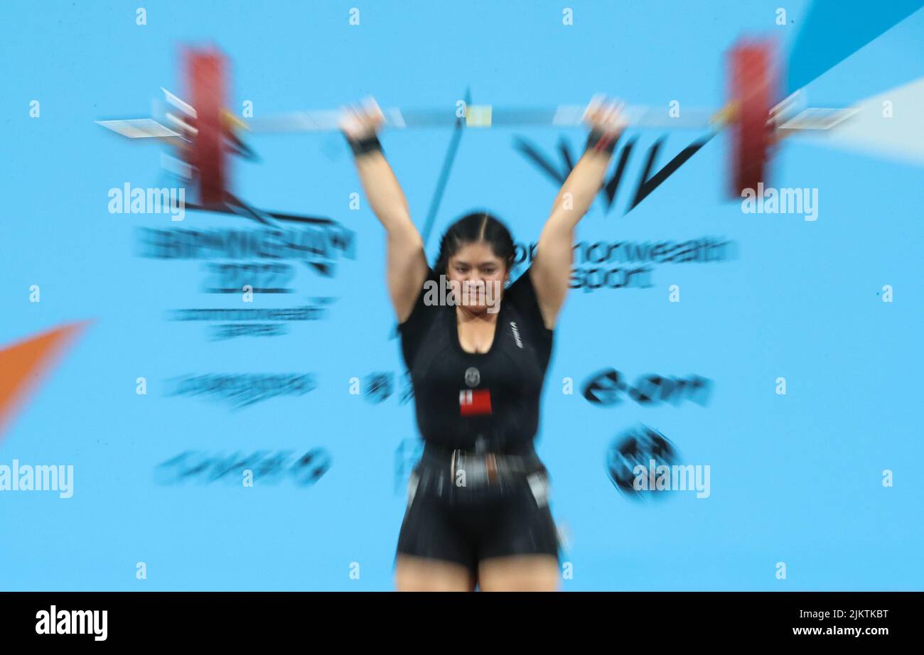 Tonga’s Kuinini Juanita Mechteld Manumua during the Men’s 109kg Final ...