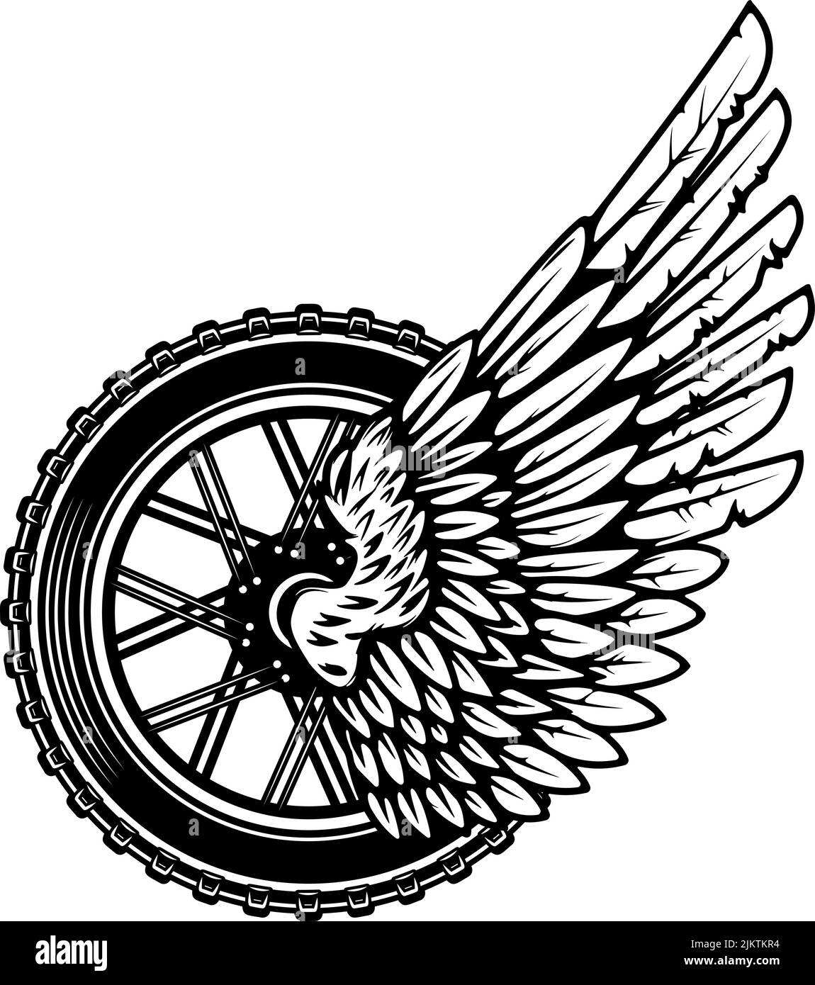 Winged wheel symbol Black and White Stock Photos & Images - Alamy