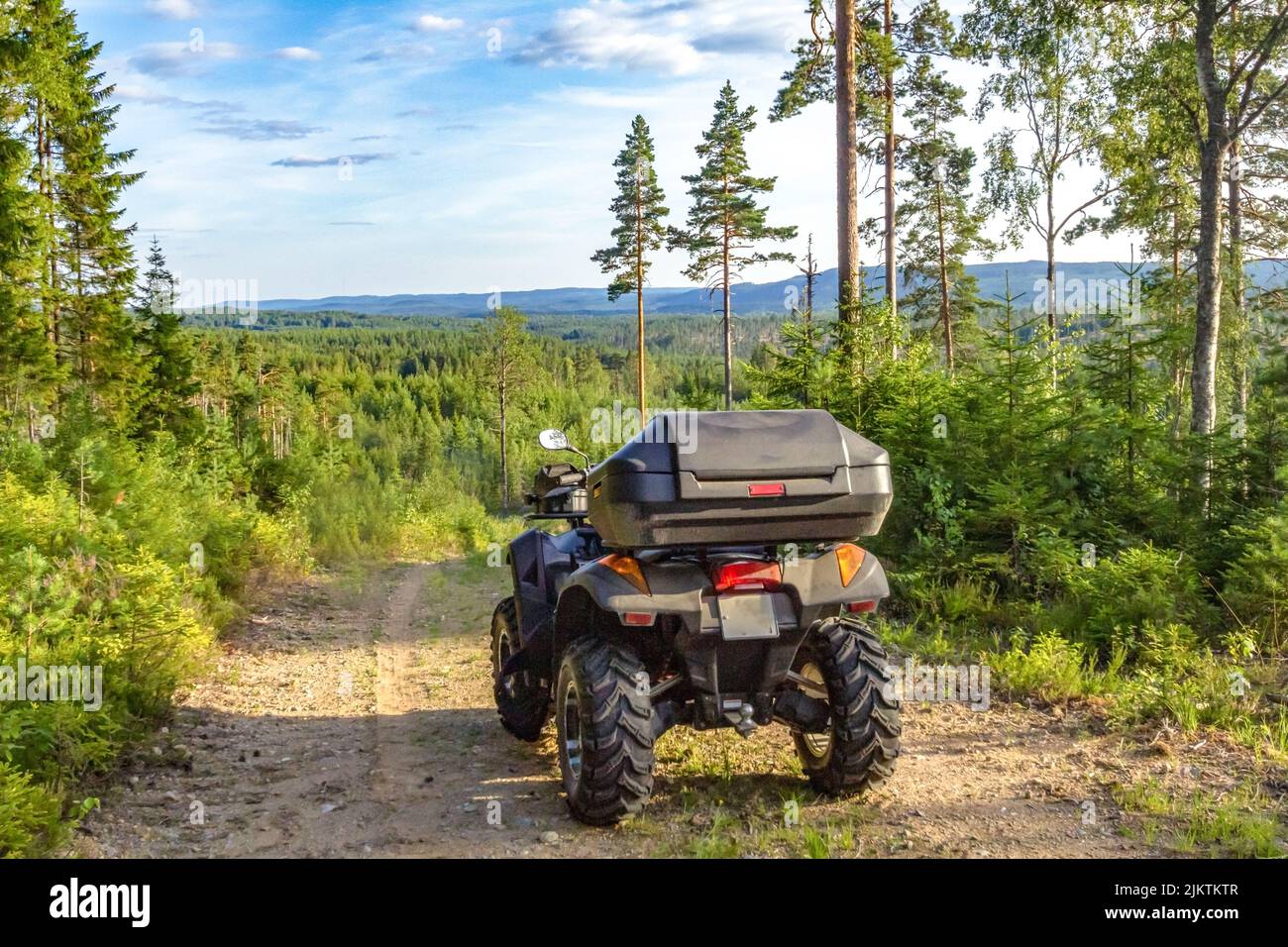 Atv in the forest hi-res stock photography and images - Alamy