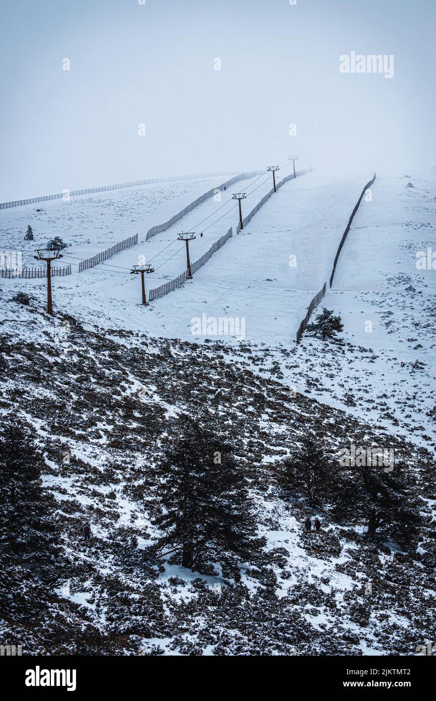 Ski and snowboard slope in the mountain full snow Stock Photo - Alamy