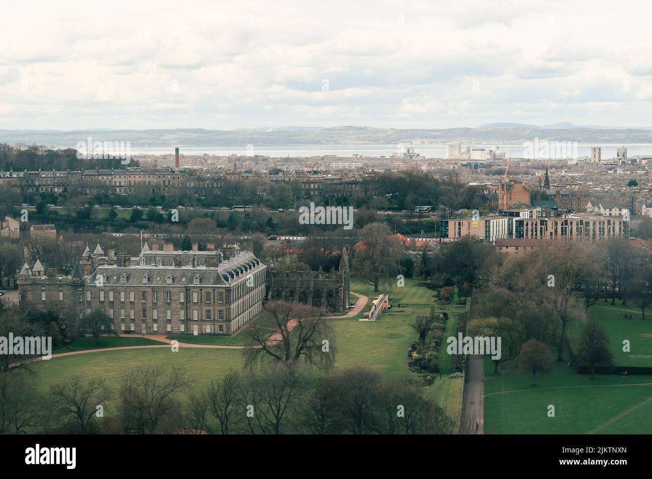 The aerial view of Holyrood Abbey. Edinburgh, Scotland Stock Photo - Alamy