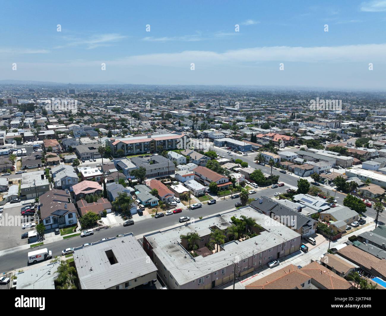 Aerial view of North Park neighborhood in San Diego, California, United ...