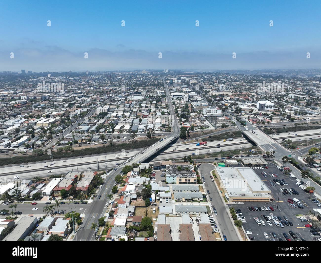 Aerial view of North Park neighborhood in San Diego, California, United ...