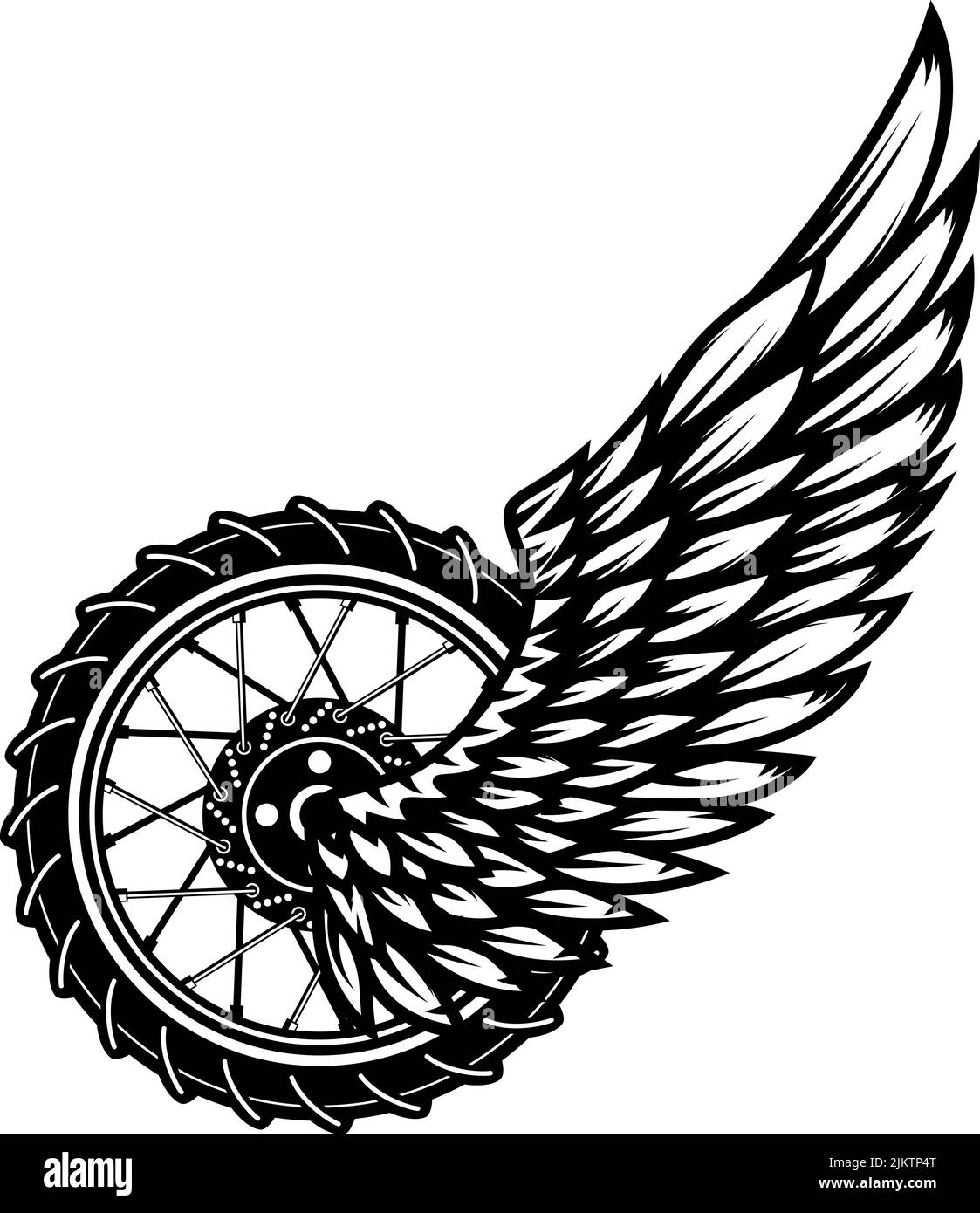 Winged wheel symbol Black and White Stock Photos & Images - Alamy