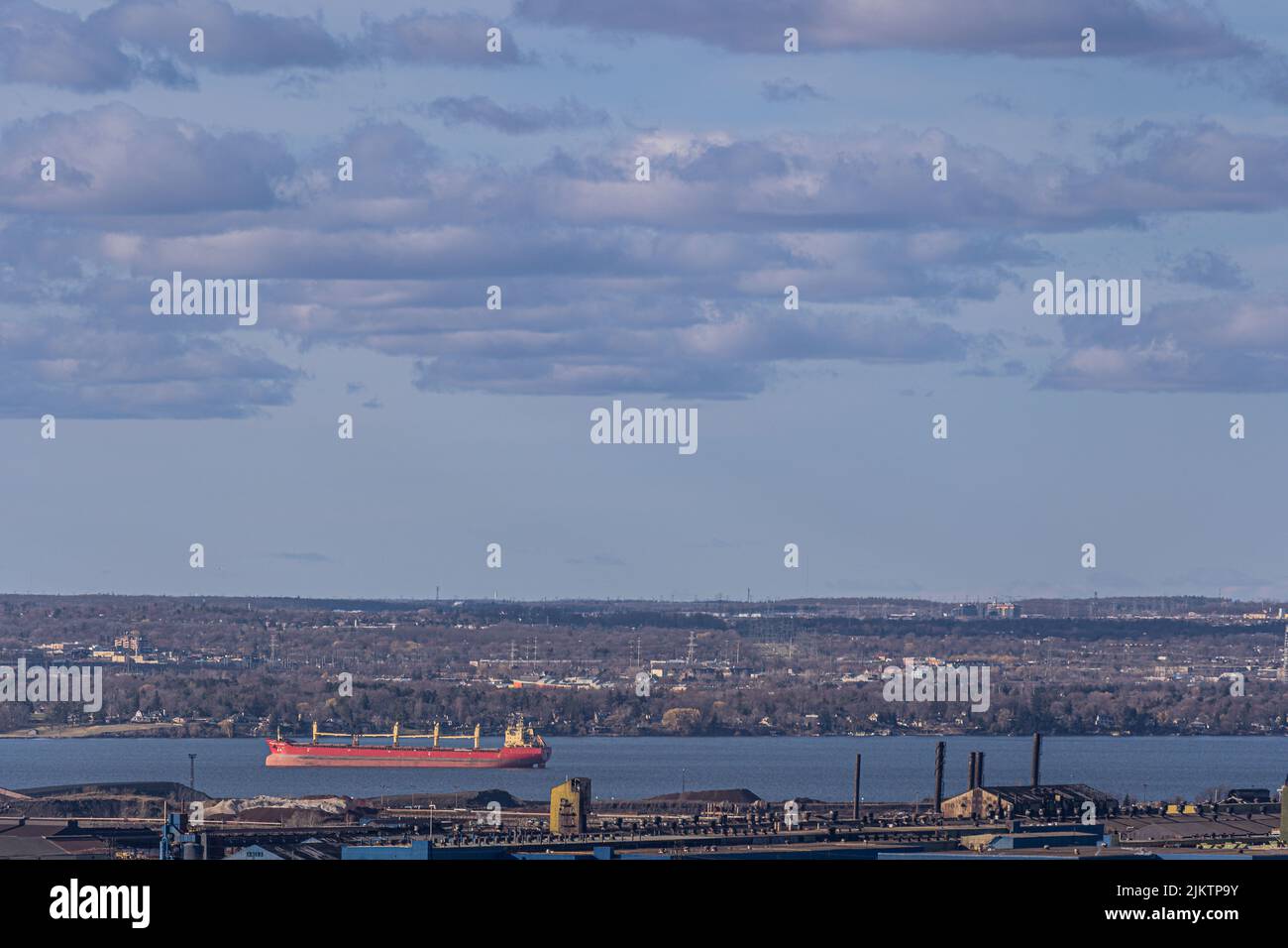 An industrial area with factory buildings in Hamilton, Canada Stock ...