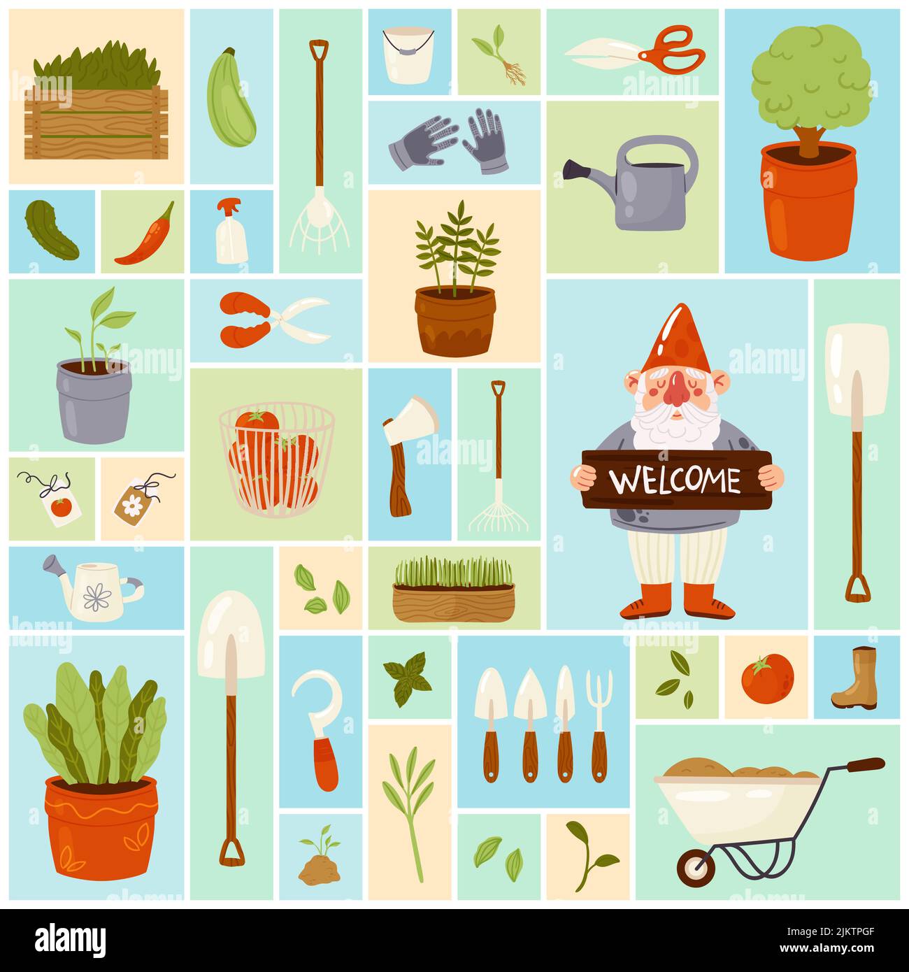 Vegetable Garden Tools Clip Art