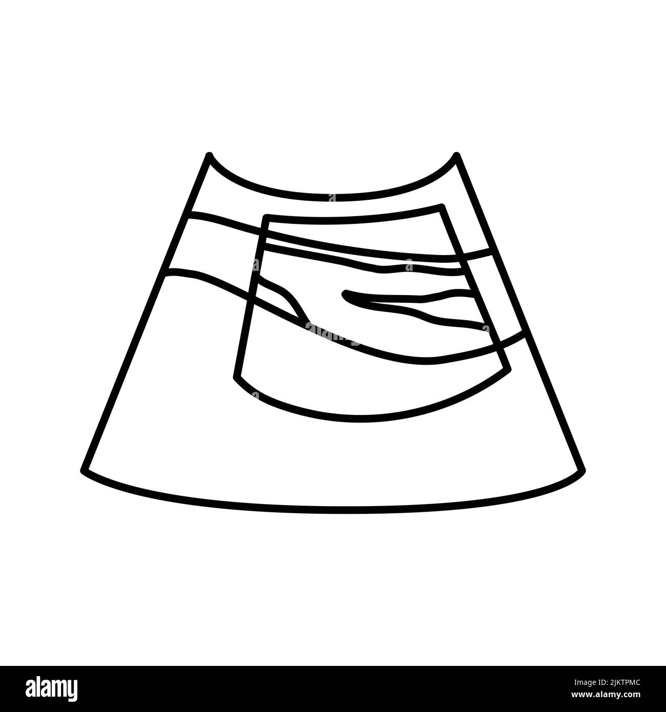 Vascular ultrasound color line illustration. Cosmetology skin care ...