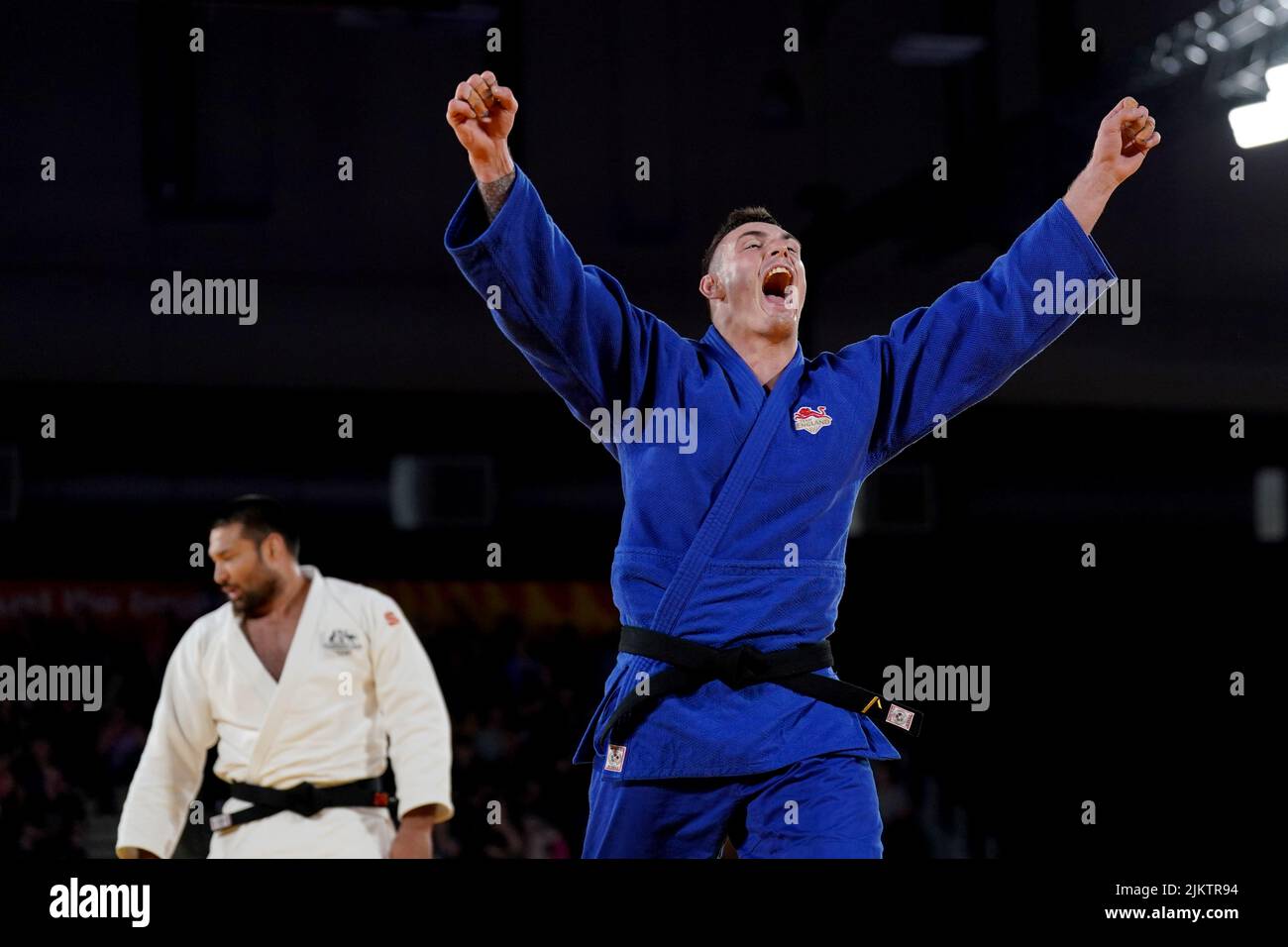 England’s Harry Lovell-Hewitt celebrates winning a Bronze Medal in the ...