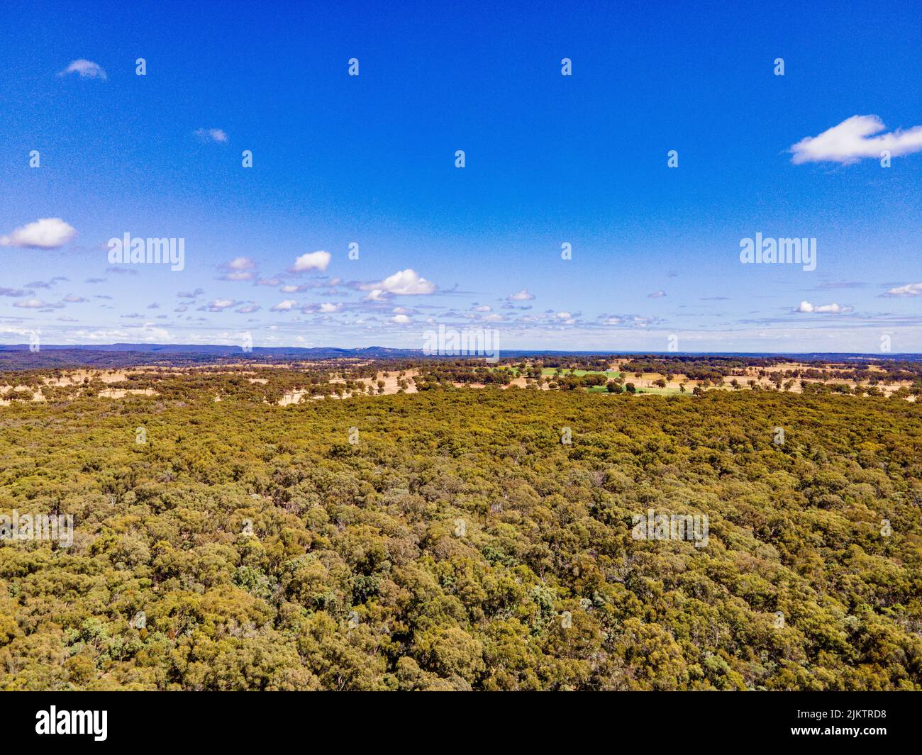 An aerial view of Bushland, Dams, and Countryside at Emmaville, New ...