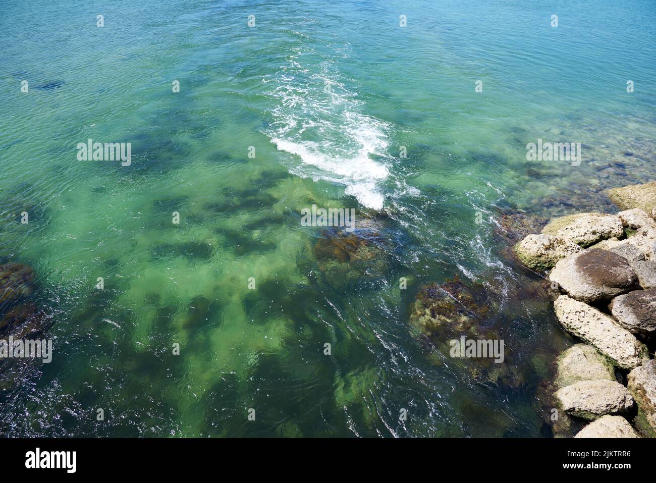 Aerial shot lagoon turquoise water hi-res stock photography and images ...