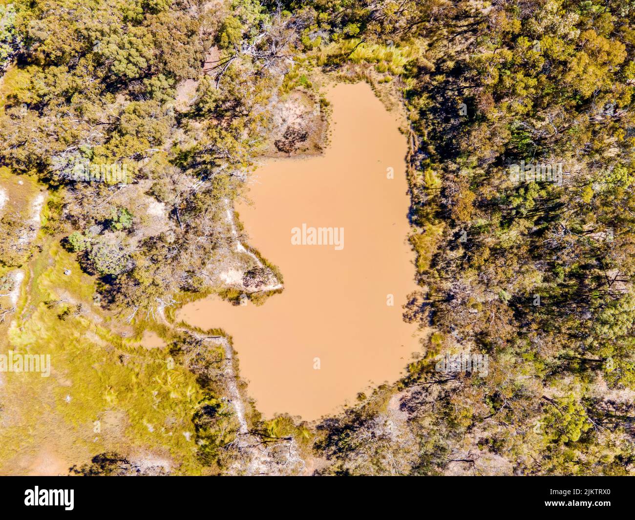 An aerial view of Bushland, Dams and Countryside at Emmaville, New ...