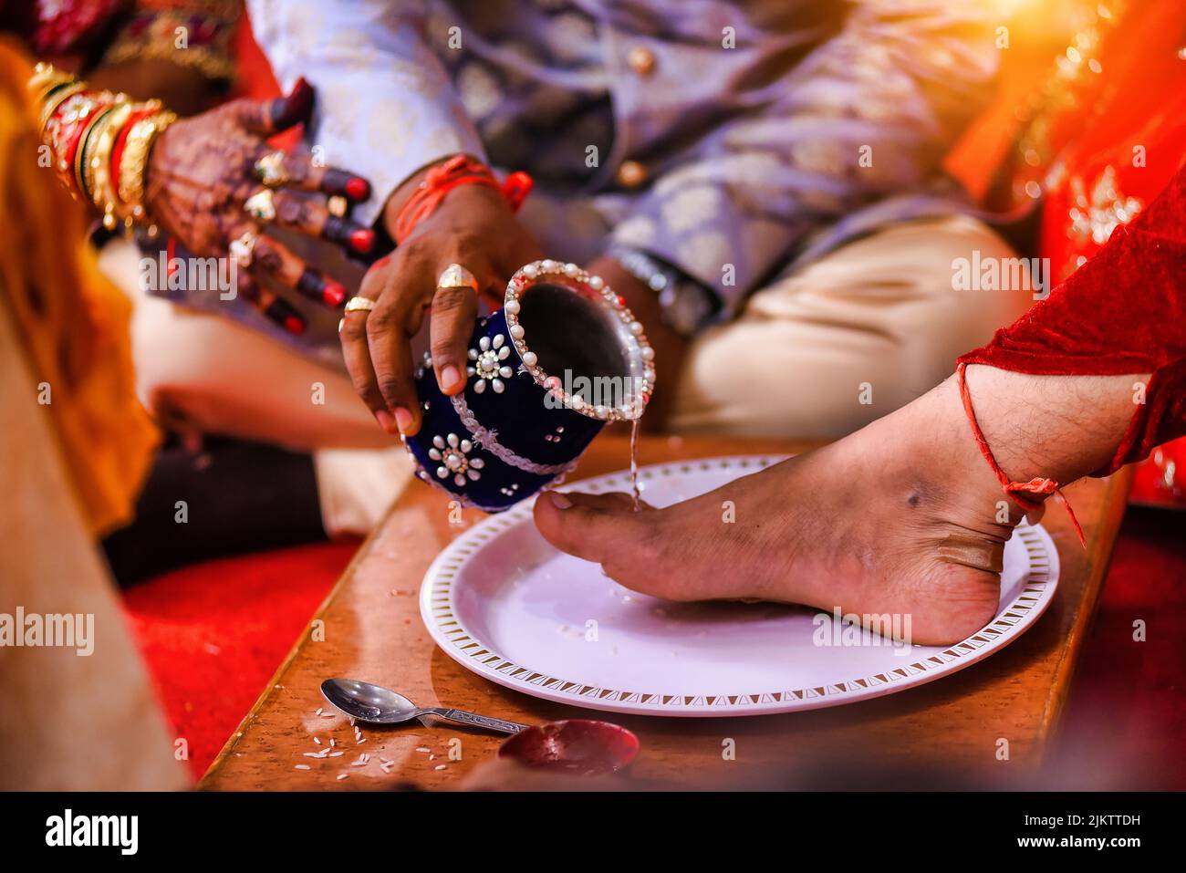 Indian Bride Feet Wash