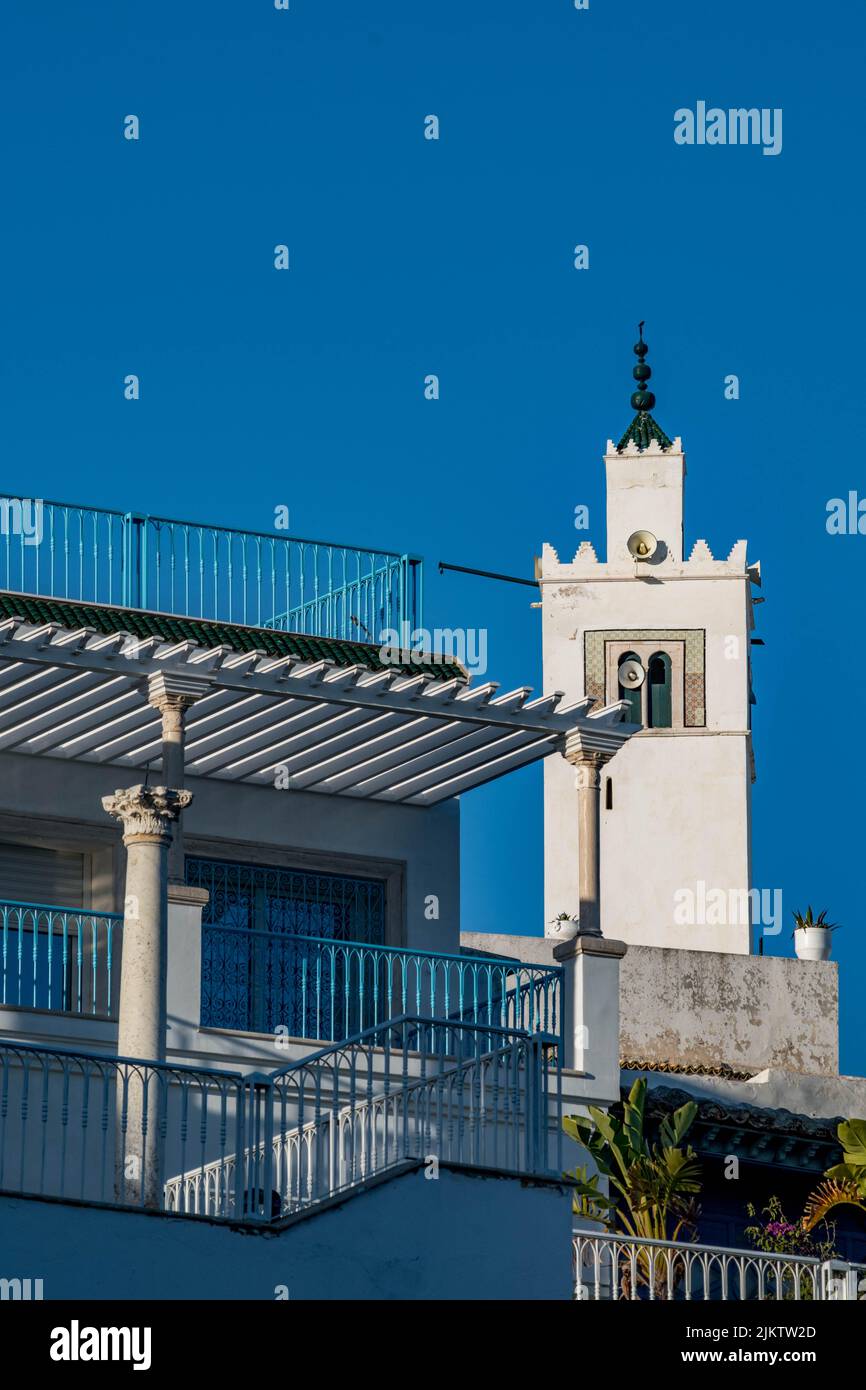 An exterior view of a historic building in Sidi Bou Said, Tunis Stock ...