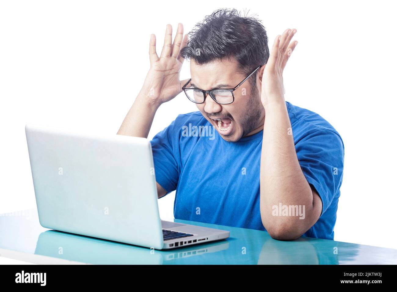 Young man screaming hi-res stock photography and images - Alamy