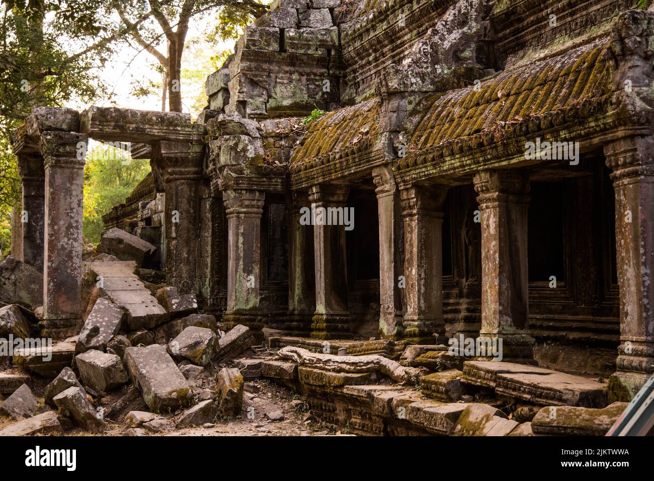 The historic Angkor Water Temple ruins in Cambodia Stock Photo - Alamy