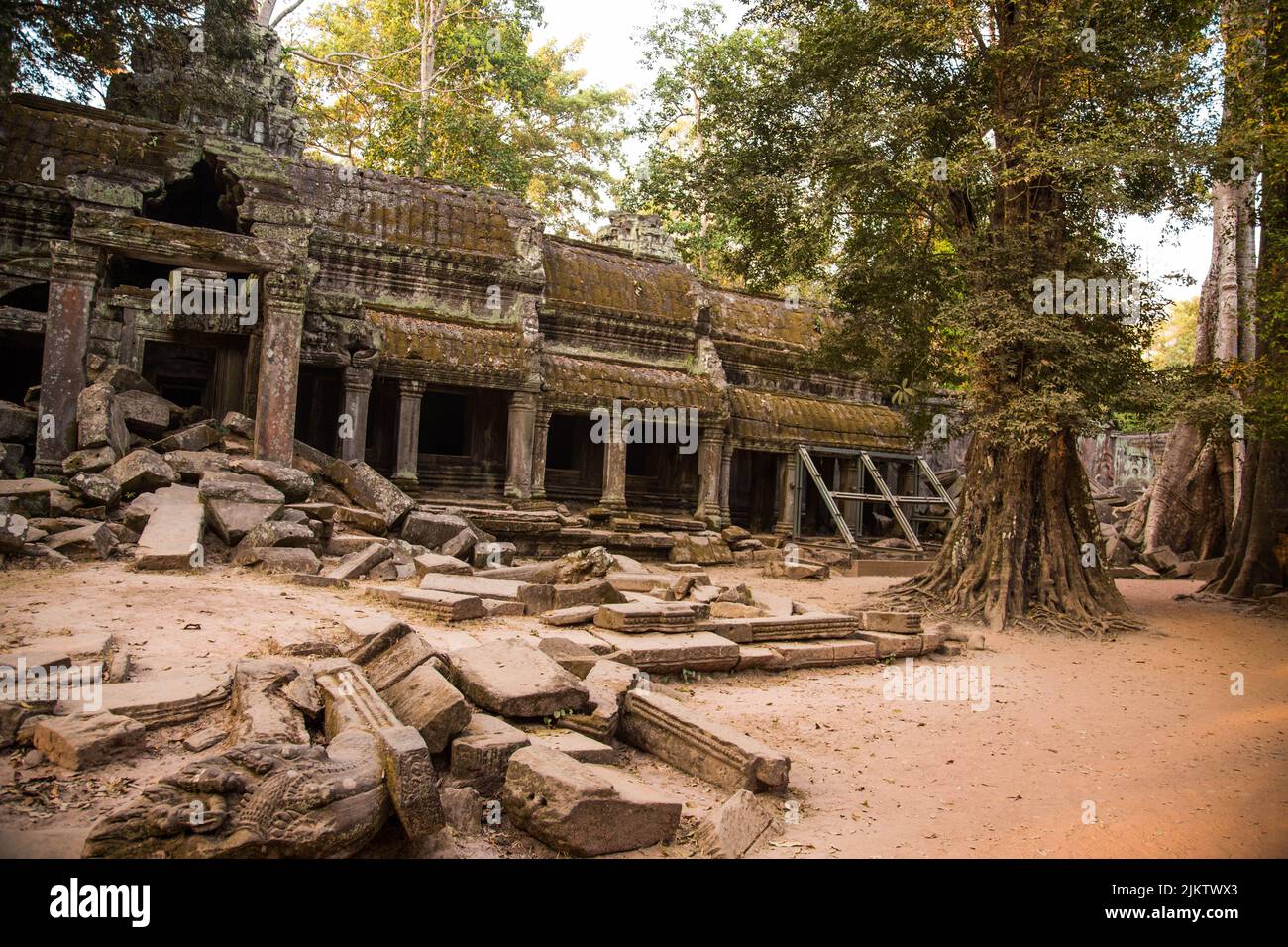 The historic Angkor Water Temple ruins in Cambodia Stock Photo - Alamy