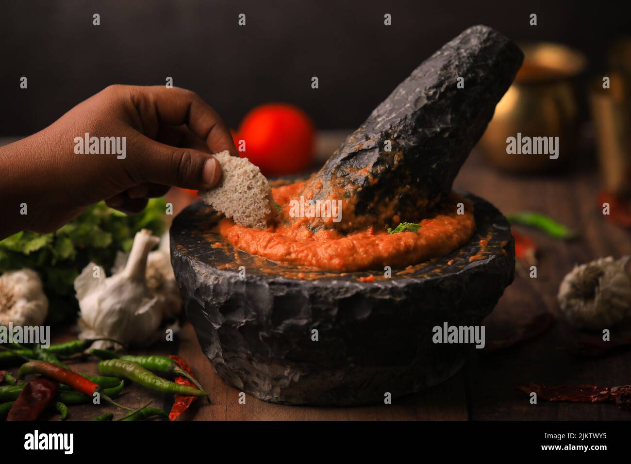 Indian stone mortar hi-res stock photography and images - Alamy