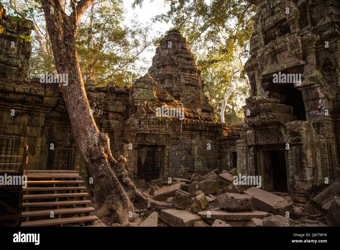 The historic Angkor Water Temple ruins in Cambodia Stock Photo - Alamy