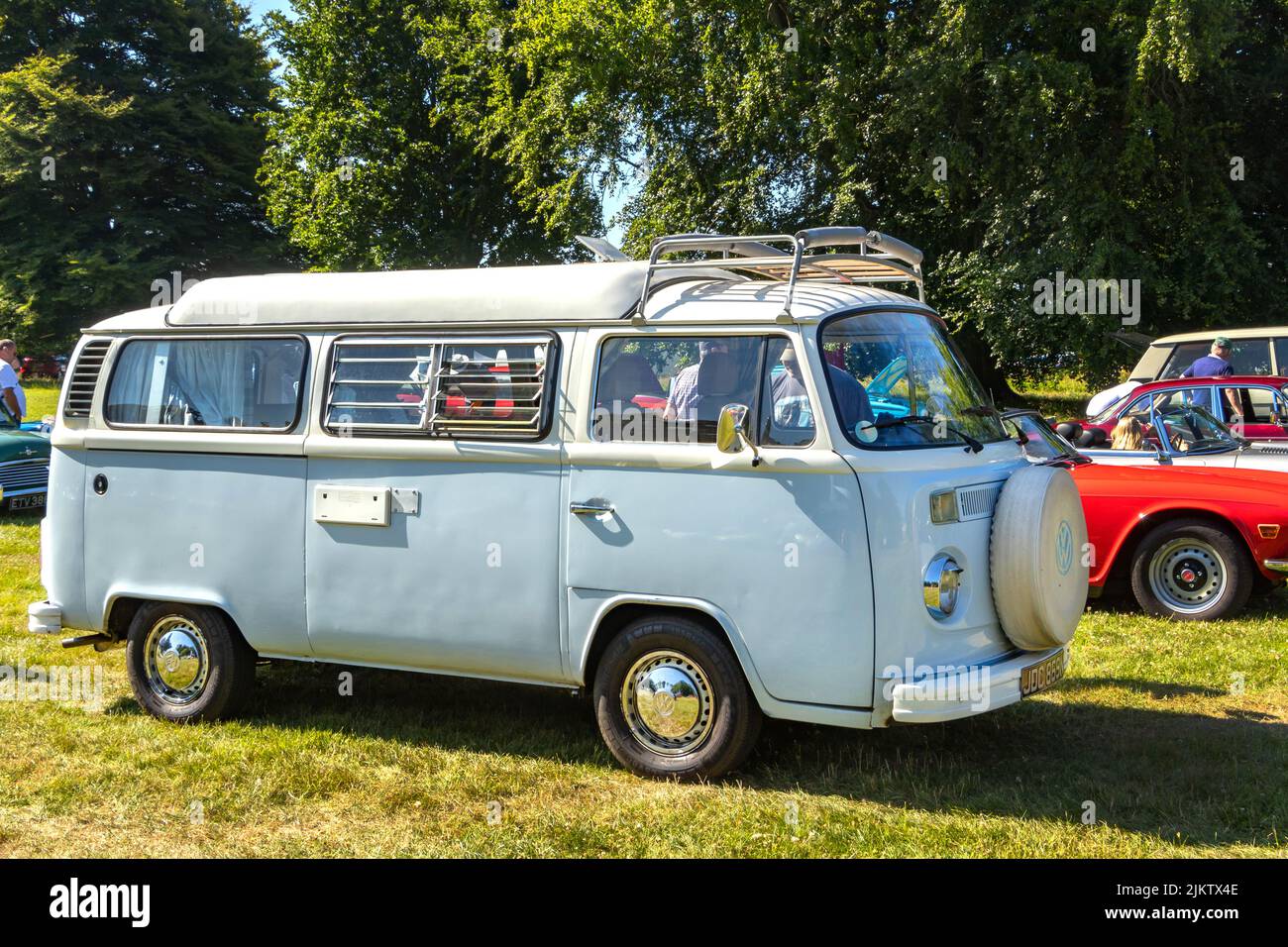 light blue pop top vintage Volkswagen Type 2 transporter Kombi or ...