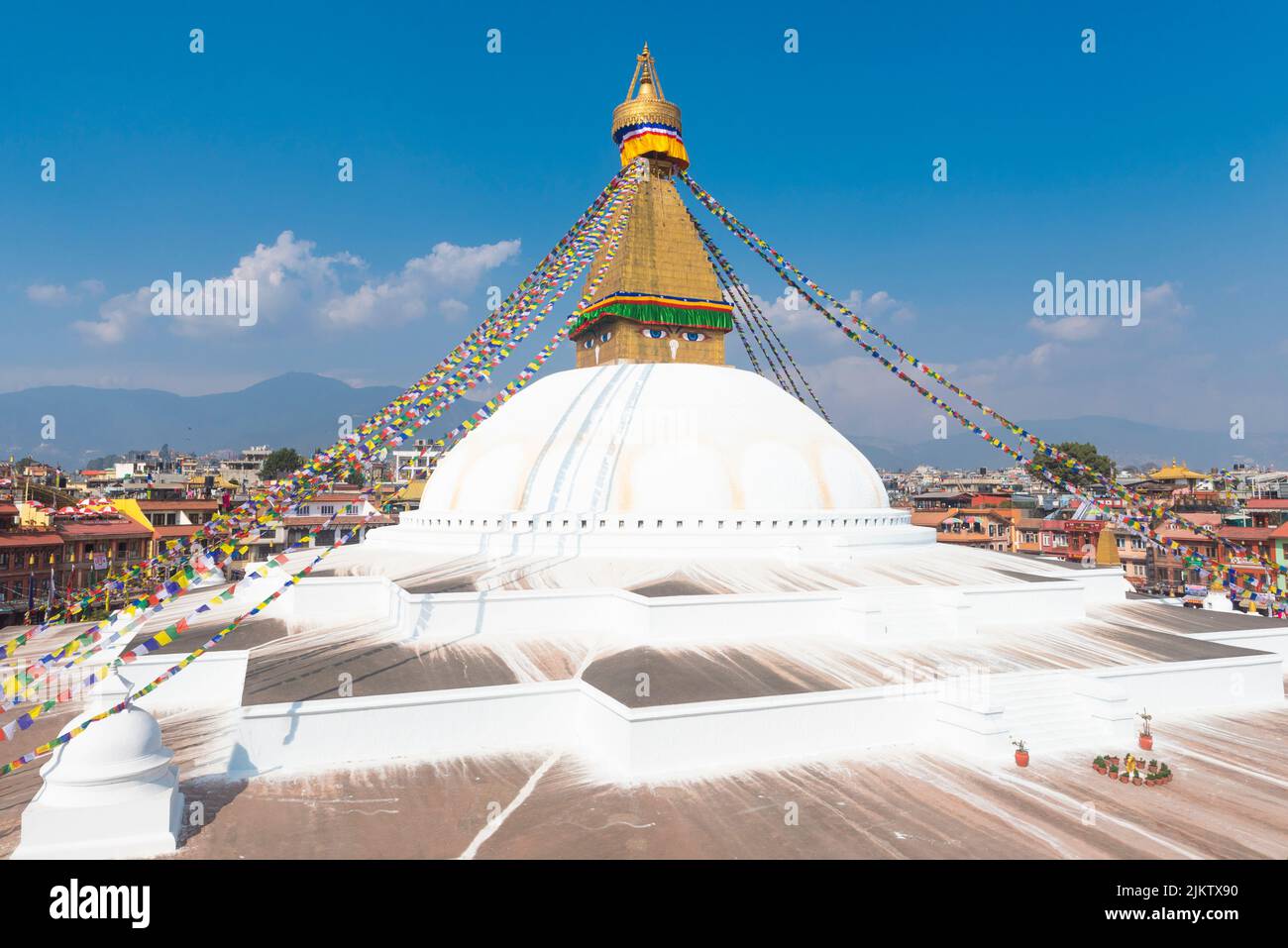 The Boudhanath stupa roof in Kathmandu, Nepal Stock Photo - Alamy